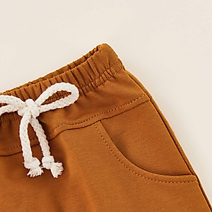 CIYCUIT Newborn Baby Boy Summer Clothes 0 3 6 9 12 18 24 Months Short Sleeve Mama's Little Man Print Shirt Shorts Set White 0-3 Months