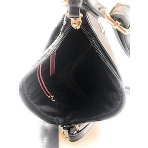 Tommy Hilfiger Women's Monogram Jacquard Xbody 2 Crossbody Handbag Black/Gray