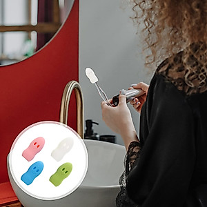 DOITOOL 4Pcs Silicone Toothbrush Head Cover Travel Toothbrush Head Cover Case for Outdoor Camping Travel Home