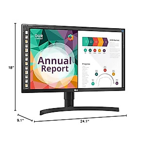LG 27BN85U-B 27" Monitor, 3840X2160, 16:9 IPS, HDMI 2.0 (2) USB-C