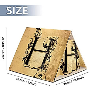 RATGDN Small Pet Hideout Initials-Letter-H Hamster House Guinea Pig Playhouse for Dwarf Rabbits Hedgehogs Chinchillas