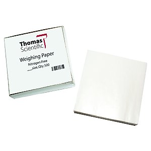 Thomas W33 Square Weighing Paper, Nitrogen Free, 3" Length x 3" Width (Pack of 500)
