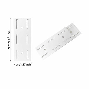 12 Pack Adhesive Punch Free Socket Holder, Self-Adhesive Desktop Socket Fixer, Power Strip Holder Fixator, Wall Mount Cable Management (White)