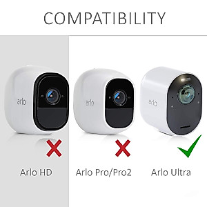 kwmobile 2X Skin Compatible with Arlo Ultra/Arlo Pro 3 / Pro 4 - Silicone Security Camera Case Outdoor CCTV Cover - White