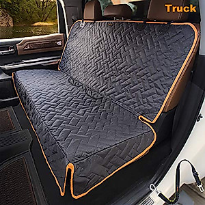 iBuddy Bench Car Seat Cover for Car/SUV/Truck, Waterproof Back Seat Cover for Kids Without Smell, Heavy Duty and Nonslip Pet Truck Seat Cover for Dogs, Machine Washable
