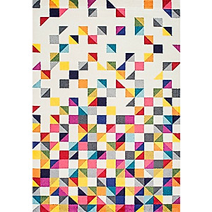 nuLOOM Triangle Geometric Area Rug, 5' x 8', Multi