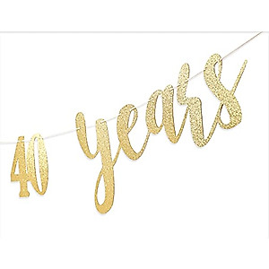 Cheers to 40 Years Banner - Happy 40th Birthday Banner 40th Birthday Banner, Cheers to Celebrate the 40th Wedding Anniversary，40th Birthday Background Props for Men and Women
