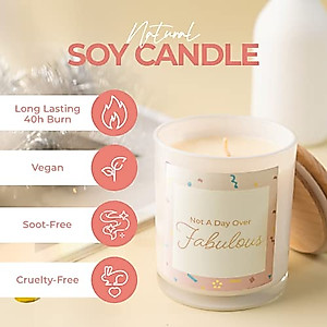 AROMEO Funny Gifts | Birthday Candles for Mom, Friends, Coworker, Sister, Cute Birthday Gifts (Not A Day Over Fabulous)