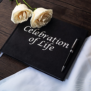Hudson Creations Funeral Guest Book for Celebration of Life – Celebration of Life Guest Book for Funeral - 124 Pages Memory Book, Space for Name, Address, Prayers & Memories