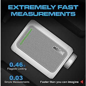 CaddyTalk Minimi NR, The Most Feature-Packed Golf Laser Rangefinder, Magic Slope, E-Slope, 6X Super Clear View, 10-1200M, Water Resistant, 700mAh Rechargeable Battery, Rangefinder Case (White)