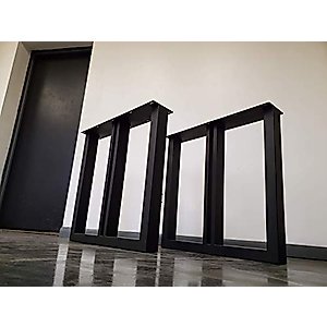 Metal Table Legs, Rectangular Columns Style - Any Size and Color
