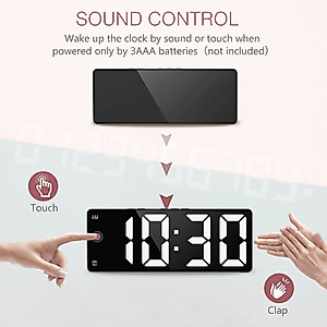 LOFICOPER Digital Alarm Clock, LED Alarm Clock for Bedroom, (New Version) 6.5'' Electronic Clock with USB Charging Port, Dual Alarm, Snooze for Bedroom, Living Room, Office