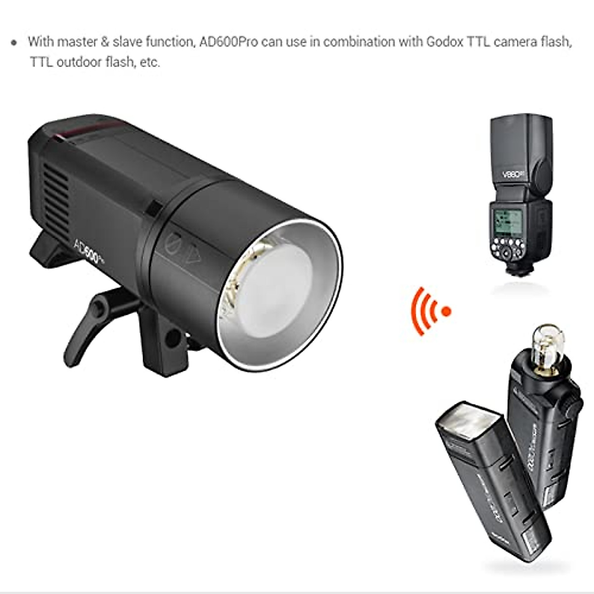 Godox AD600 Pro AD600Pro Outdoor Flash,600Ws TTL Outdoor Flash, 2.4G X System Studio Monolight Compatible with Canon Nikon Sony Fujifilm Olympus Panasonic Camera