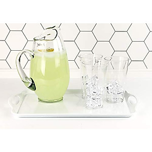 Calypso Basics Rectangular and Tidbit Serving Tray Set, White