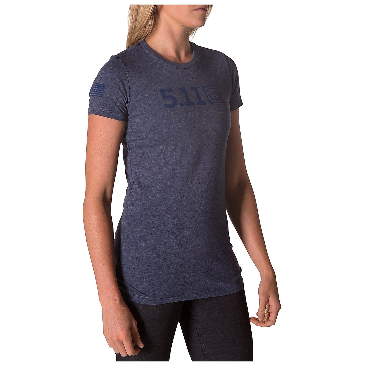 5.11 Tactical Women's Legacy Tonal Tee Shirt, Navy Heather, XS, 31014AAKF