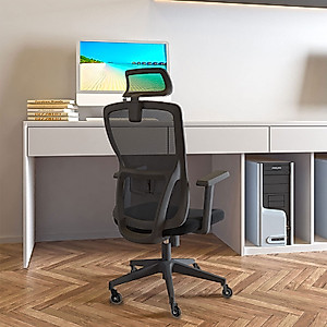 Office Chair Caster Wheels,Heavy Duty Office Chair casters for Chairs to Replace Chair mats ，3"Replacement Chair Casters with 7/16" x 7/8" Stem,Universal fit（Single-Black）