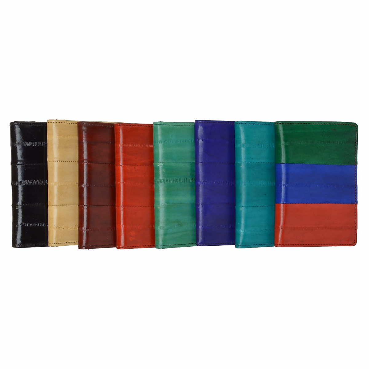 MARSHAL Eel Skin Soft Leather Business Card Credit Card Holder with Id Window