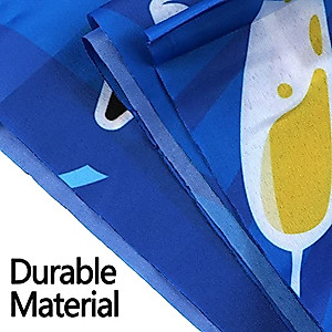 2023 Graduation Porch Sign Banner, Navy Blue and Silver Graduations Porch Sign Door Banner Class of 2023 Congrats Grad Hanging Banner Flag for High School and College Graduation Party Decorations