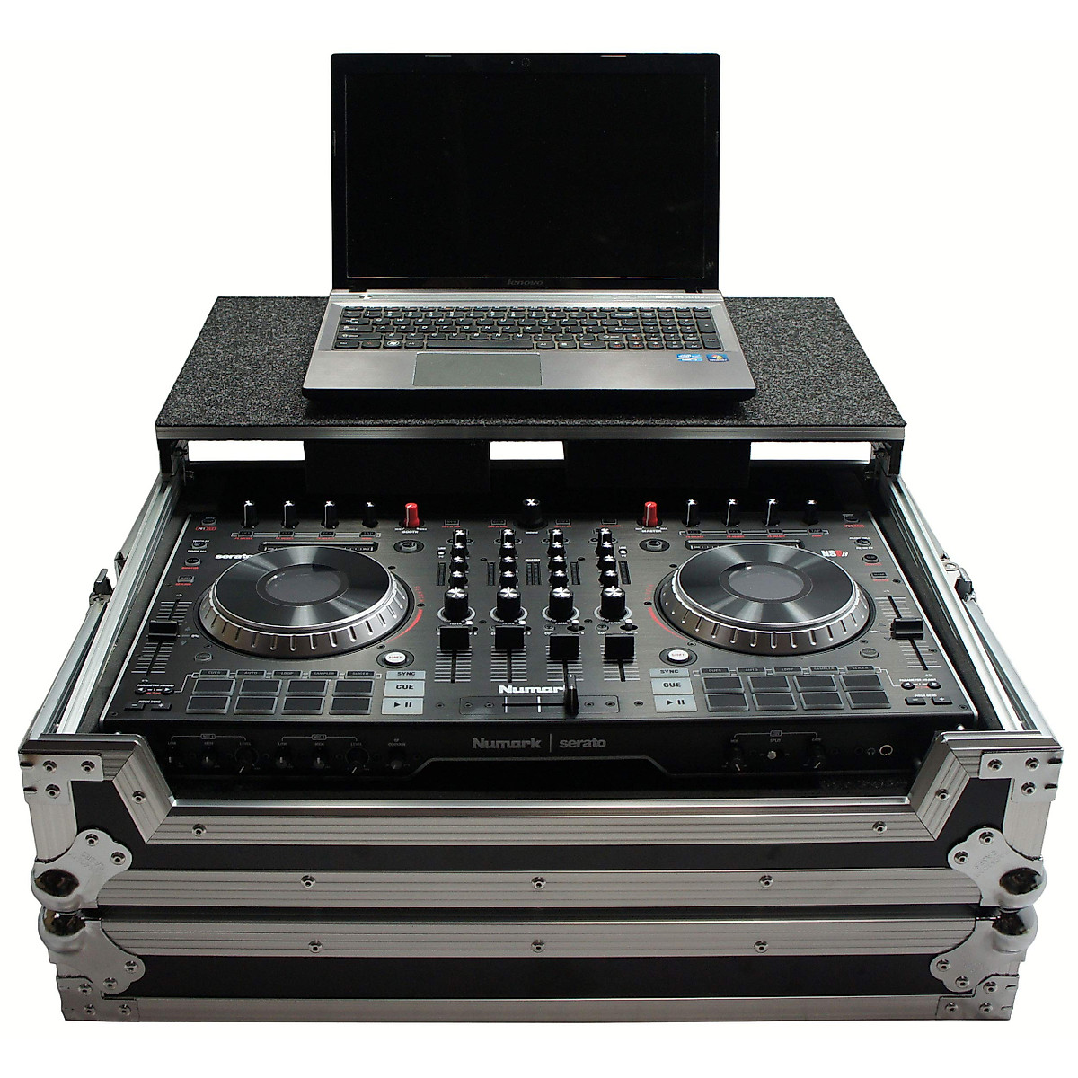 Harmony Audio HCNS6IILT Flight Glide Laptop Stand DJ Custom Case Compatible with Numark NS6 II