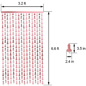 Bachelorette Party Decorations Rose Gold Fringe Curtains Bridal Shower Decorations Hen Party Rose Gold Pink Backdrop (2 Pack 3.2 x 6.6 ft) (Rose Gold)