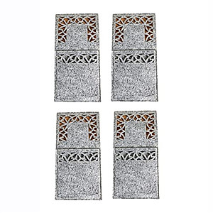 QXPDD Fabric Utensil Holders Silverware Cutlery Pouch Forks Bag Spoon Cover Decorative Table Supplies for Vintage Wedding Parties,Grey