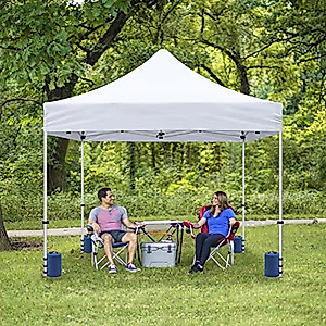 ABLEM8CANOPY Canopy Water Weights Set of 4, 88 LB Water Tent Weights, Heavy Duty Canopy Weights Bags for Pop up Canopy Tent Legs(10L, Navy)