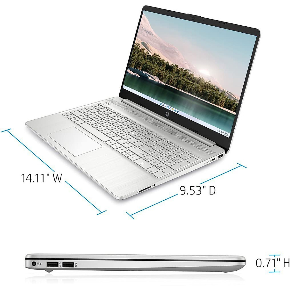 HP 15.6’’ Touchscreen Laptop, 11th Gen Intel Core i5-1135G7 Processor, 16GB RAM, 1TB SSD, 15.6” HD Touch Display, Intel Iris Xe Graphics, Wi-Fi, Webcam, Windows 11 Home in S Mode, Natural Silver