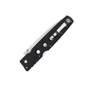 COLD STEEL Hold Out 6" S35VN Plain Blade 7.2" G-10 Handle Everyday Carry Pocket Folding Knife w/Tri-Ad Lock, Pocket Clip