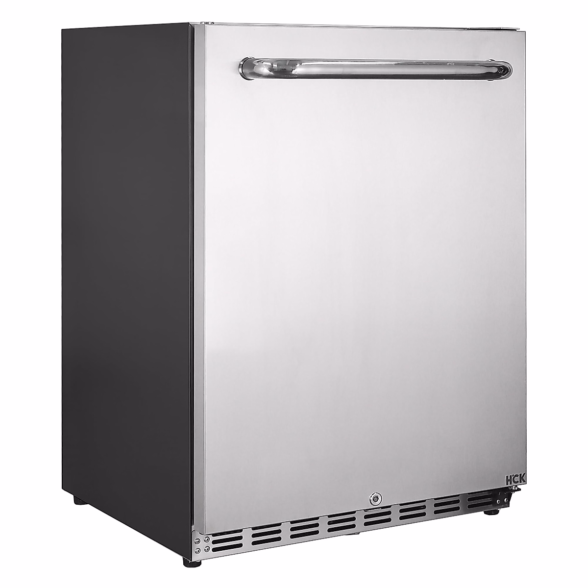 HCK 24 Inch Outdoor Refrigerator, Undercounter Refrigerators with Stainless Steel Door, 161 Can Beverage Fridge for Home Bar, Kitchen, Patio, Outdoor, and Commercial Use - 5.12 Cu.Ft