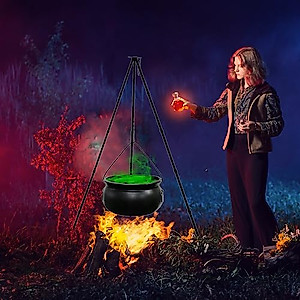 Witches Cauldron Halloween Decorations Large Witches Cauldron on Tripod with Lights Halloween Decorations Black Witch Decor for Home Outdoor Indoor Yard Halloween Props Witch Cauldron Pot