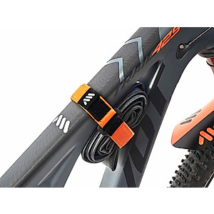 All Mountain Style AMS Hook & Loop Strap to Carry Essentials in case You Flat, Oraange