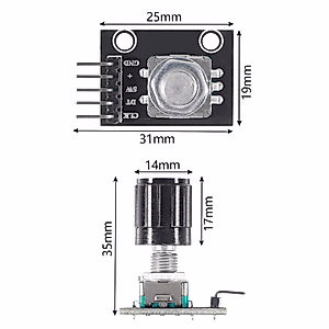 MELIFE 8pcs KY-040 Rotary Encoder Module Brick Sensor Development Board with Knob Cap DIY Kit for KY-040