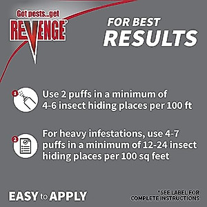 Revenge Invisible Roach Bait with Puffer Applicator, Kills Ants, Beetles, Roaches & More, Long Lasting Formula