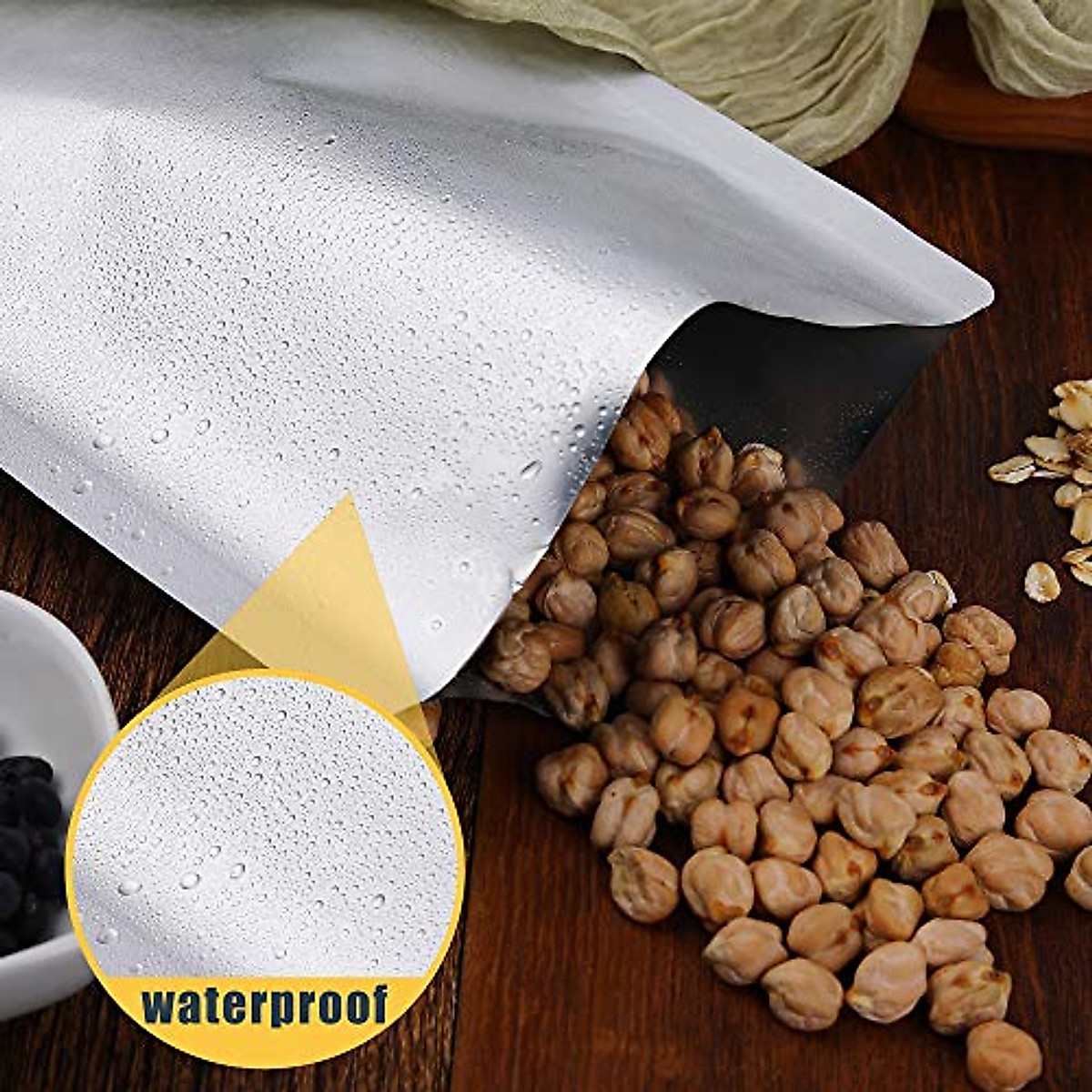 30 Packs 2 Gallon Mylar Bags for Dehydrated Vegetables, Grains, Legumes and Emergency Long Term Food Storage, Food Grade