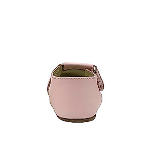 Robeez First Kicks Baby Girls and Unisex Sandals for Infant/Toddlers, Lacey Light Pink Leather, 9-12