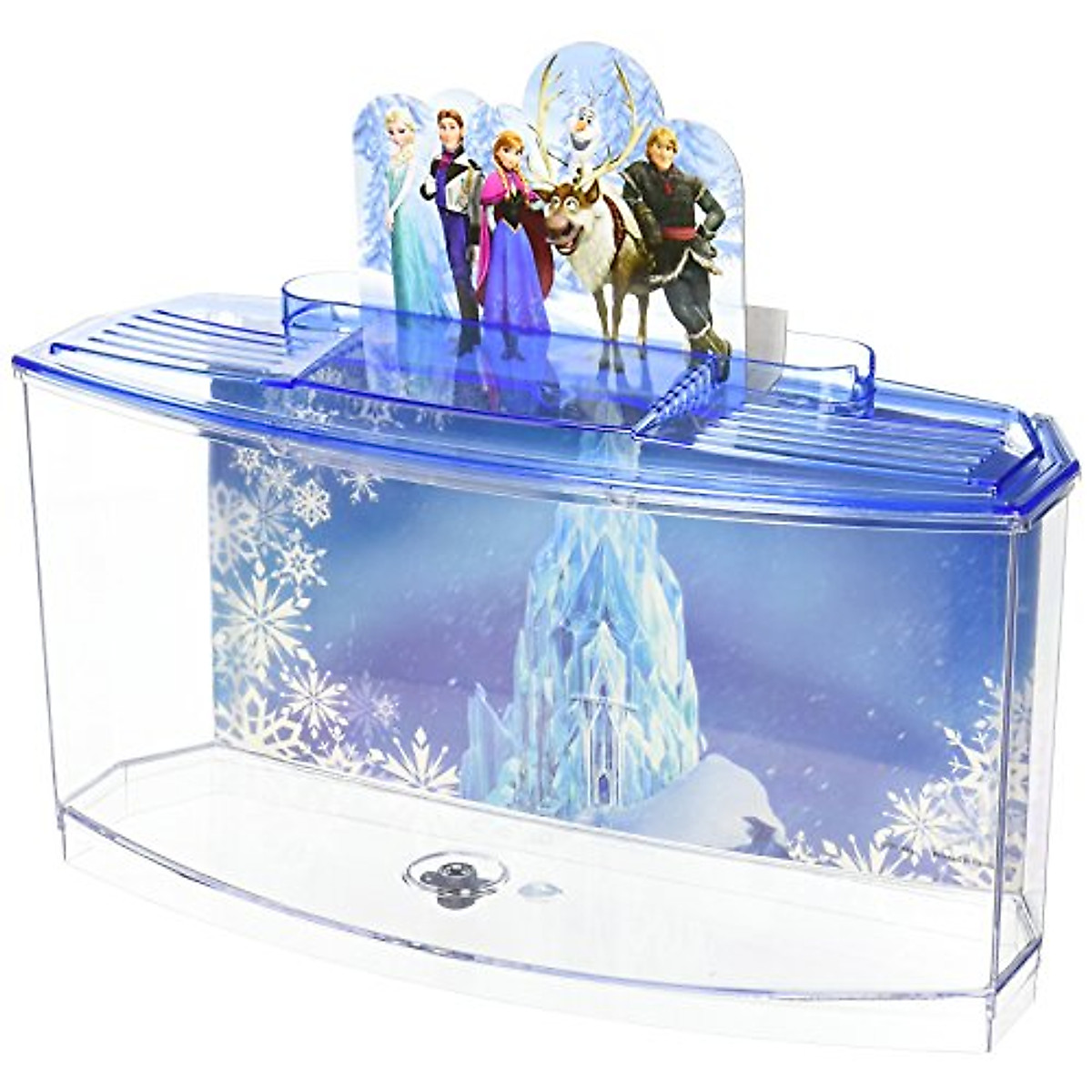 Officially Licensed Disney's Frozen Themed Betta Tank from Penn Plax: Perfect for Betta Fish, This Small Tank is Perfect for Fans of Frozen! Small 0.7 Gallon Tank (FZR108), Blue