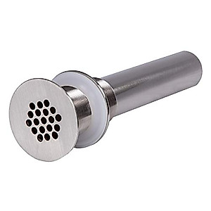 1.5 inch Grid Drain with No Overflow, Brushed Nickel Finish