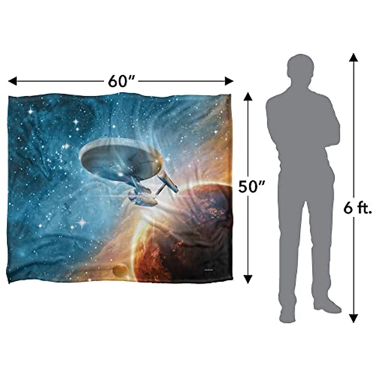 Star Trek Final Frontier Officially Licensed Silky Touch Super Soft Throw Blanket 50" x 60"