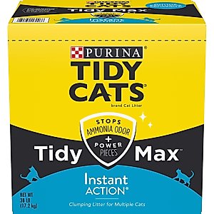 Purina Tidy Cats Clumping Cat Litter, Tidy Max Instant Action Multi Cat Litter - 38 lb. Box