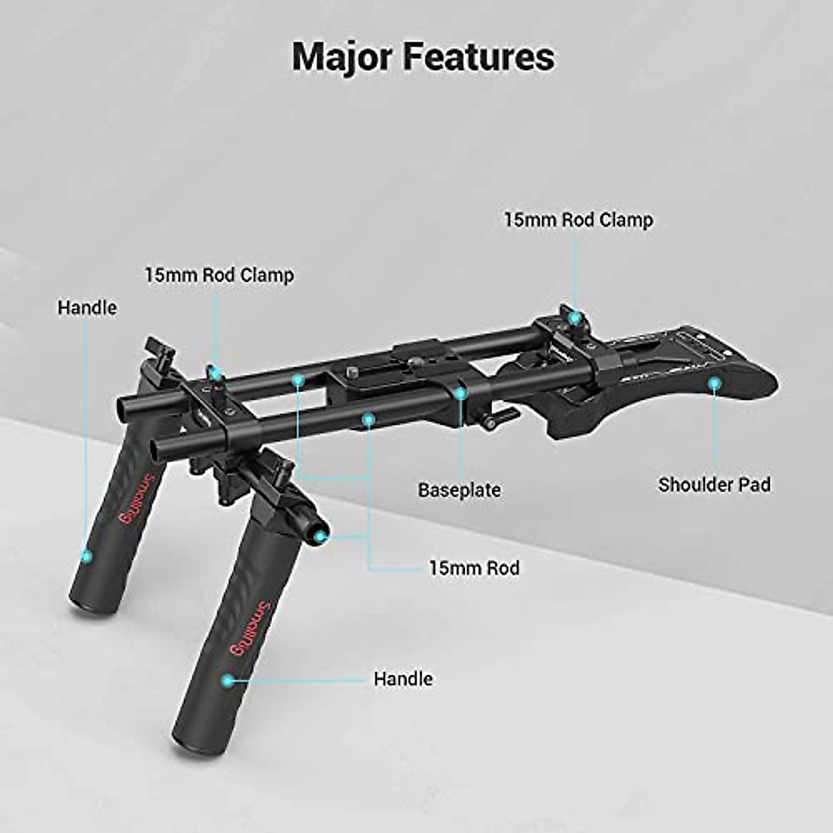 SMALLRIG Universal Basic Camera Shoulder Mount Kit for DSLR, Mirrorless, and Small Camera Shoulder Rig - 2896