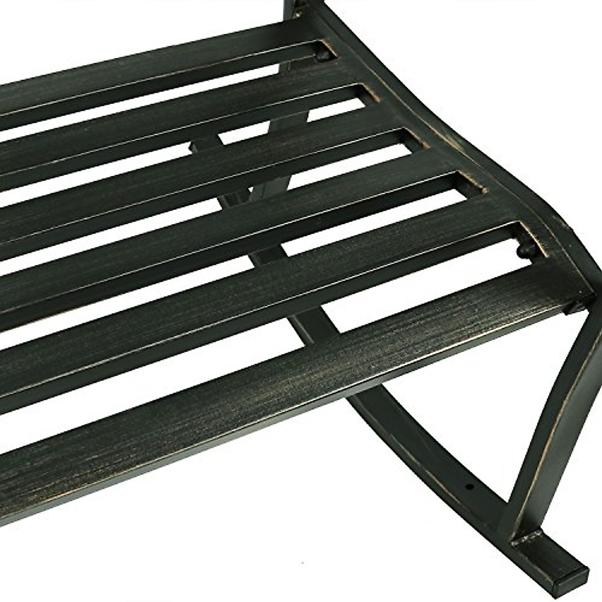 Sunnydaze Outdoor Rocking Chair - Durable Cast Iron and Steel Construction - Traditional Fleur-de-Lis Design - Outside Front Porch Furniture - Perfect Chair for Patio, Deck, Backyard or Garden