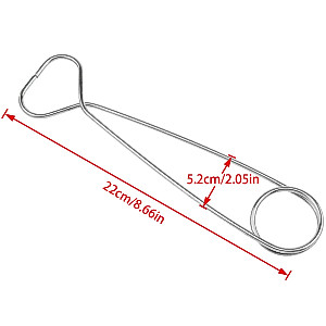 AYLIFU 1 Piece Stainless Steel Fish Mouth Expansion Fish Mouth Opener Water Bottle Rack Hook for Fishing and Camping (8.6 inches)