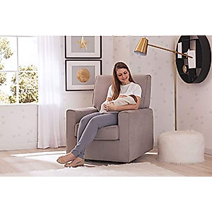 Delta Children Ava Nursery Glider Swivel Rocker Chair, Dove Grey