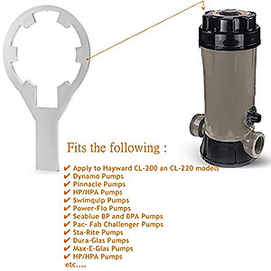 Chlorinator Lid Wrench Opener for Hayward Like CL200 CL220 & CL2002S Pool Pump lid Wrench A Must-Have Tool Replacing Chlorinator O-Ring