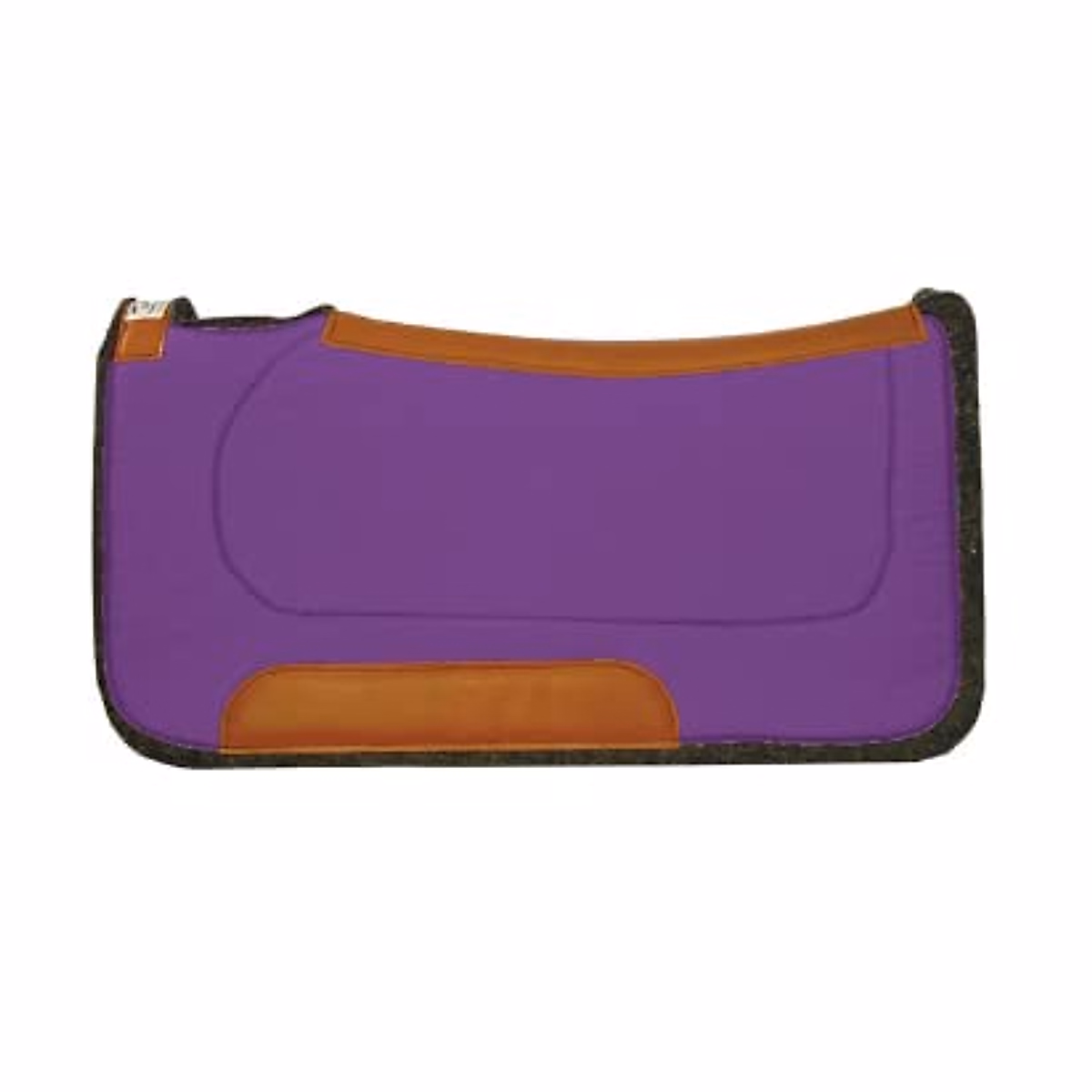 Diamond Wool Contoured Felt Ranch Western Saddle Pad for Horses 32x32 – 1/2" Thickness, Purple