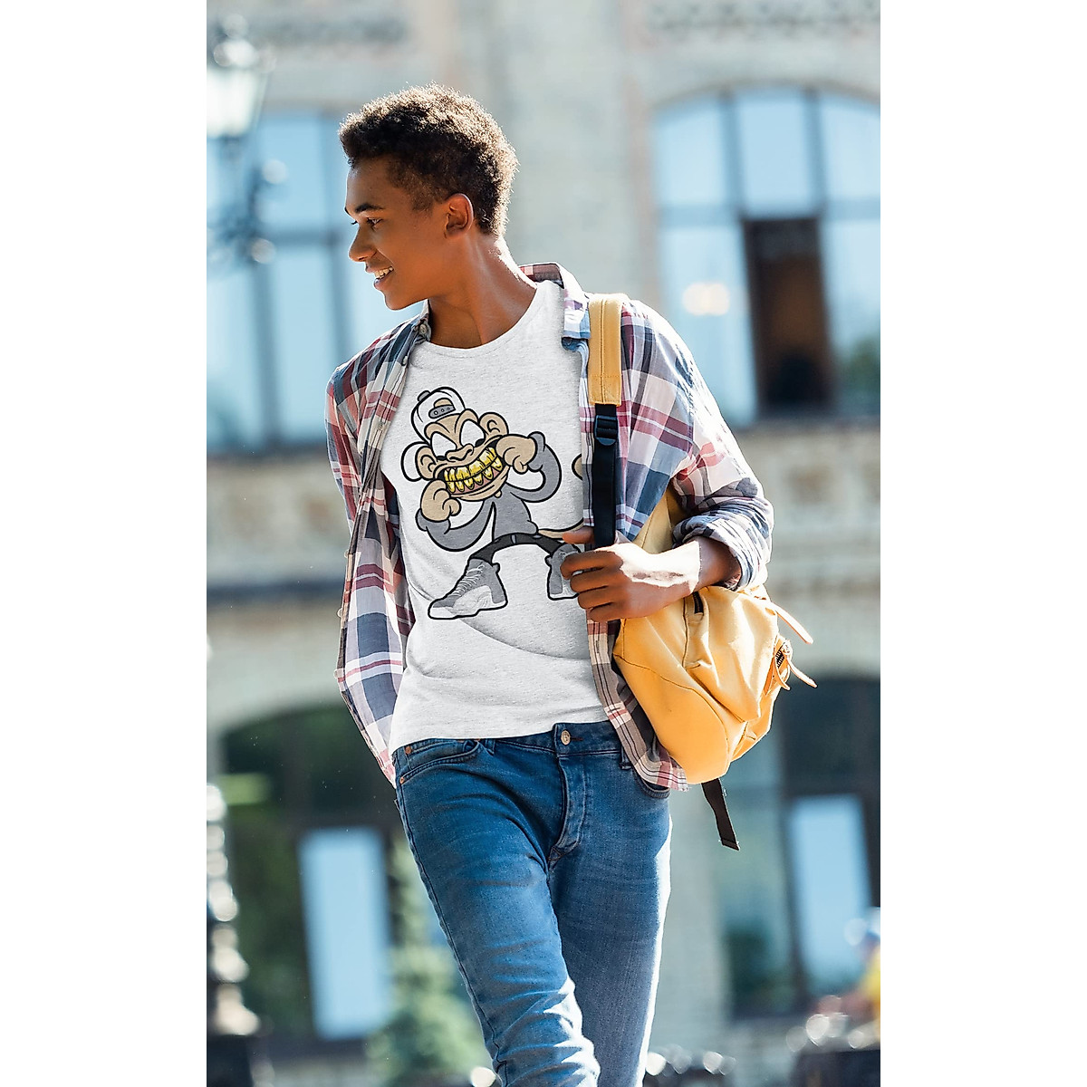 Jordan 5 Retro Concord Monkey Man Grill Men's Matching T Shirt, Jordan 5 Concord Shirt to Match Gift for Jordan 5s Tee Black