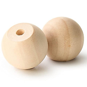 Pinehurst Crafts Unfinished Wood Ball Knobs, Perfect for Kitchen Cabinet Knobs, Furniture DIY, Dresser Drawer Pulls or Crafting, 1-Inch, Pack of 10 (BallKnob_1Inch)
