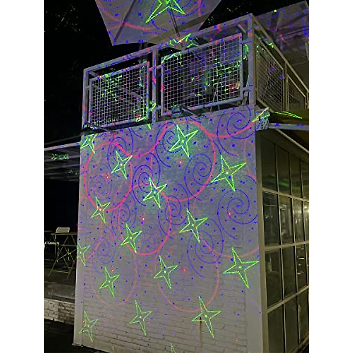 Poeland Garden Lights Moving Laser Christmas Lights 20 Patterns Decorative Lighting Laser Projector for Home and Garden