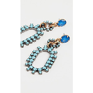 Elizabeth Cole Women's Rhiannon Earrings, Turquoise, Floral, One Size