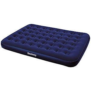 Bestway Flocked Queen Airbed without Inflation Pump, 80 x 60 x 8.5-Inch, Blue